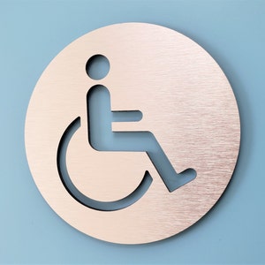 Metal Handicap Door Sign. Handicapped Restroom Sign. Bathroom. Toilet ...