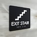 Exit Stairs Sign With Grade 2 Braille and Tactile Text. ADA Compliant ...