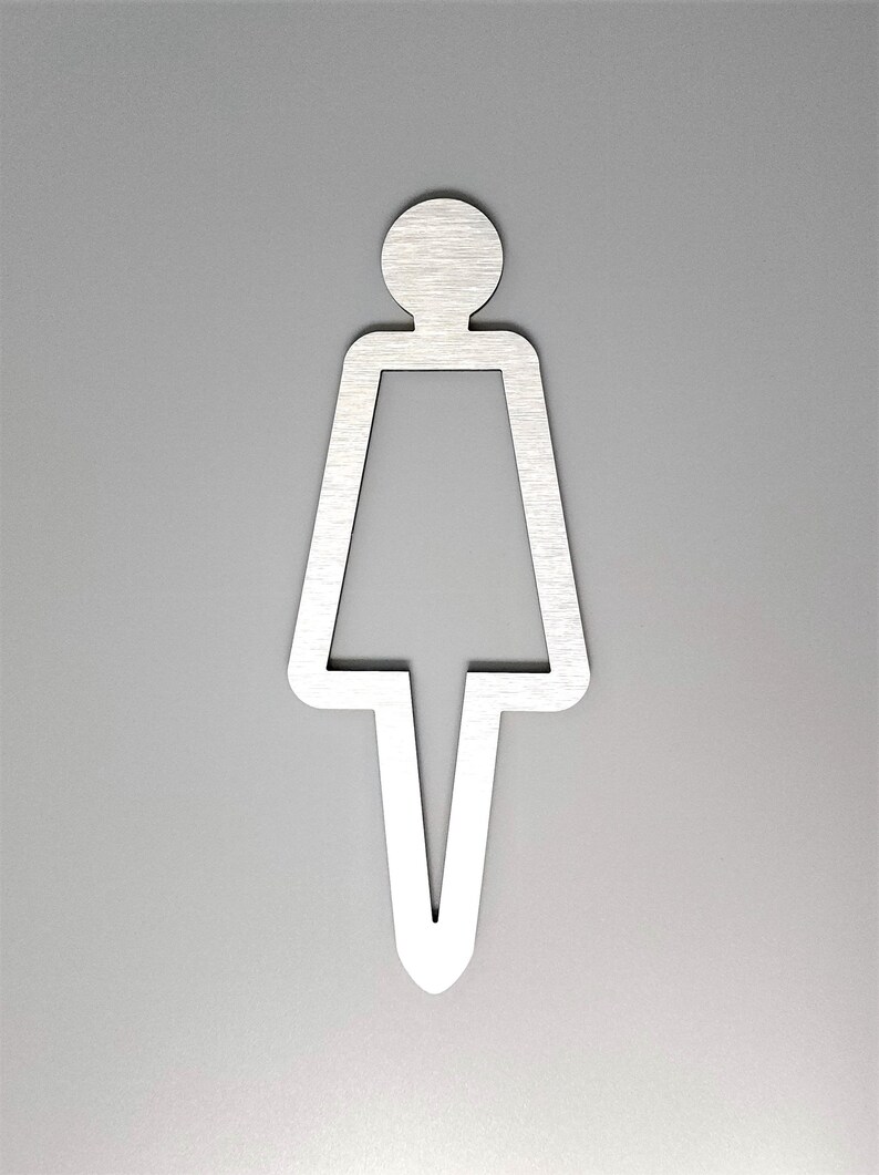 Woman Figure for Restroom Door. Female Bathroom Door Signs. - Etsy