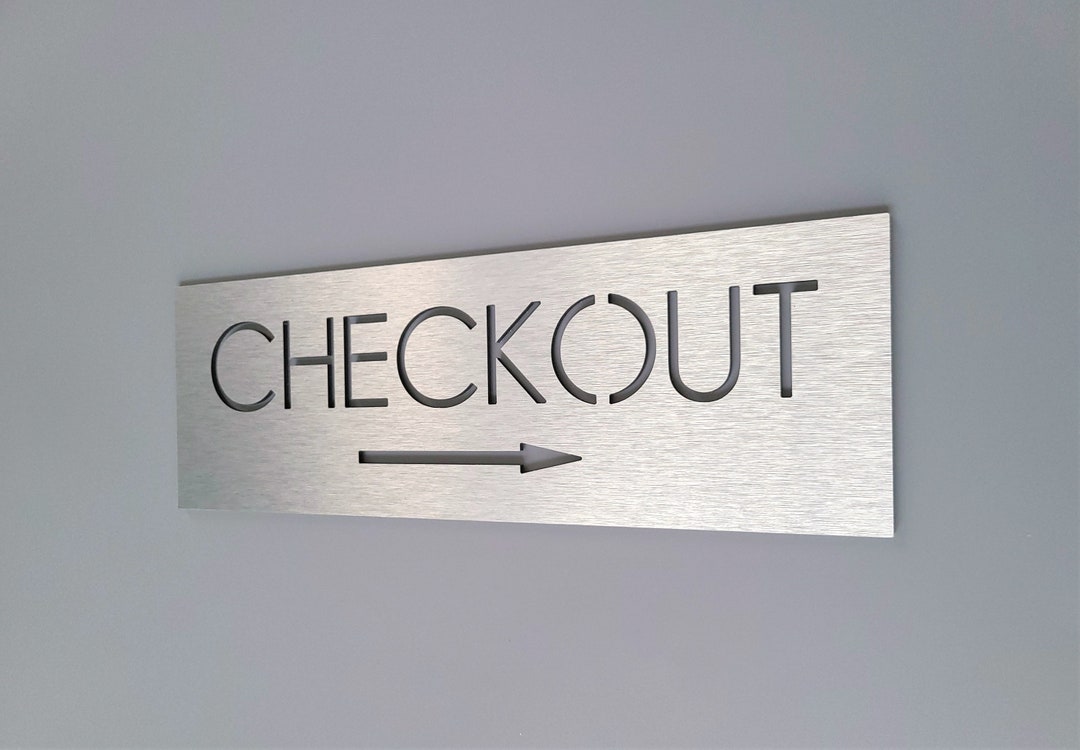 Checkout Sign With Arrow. Arrow Signs. Directional Checkout Sign ...