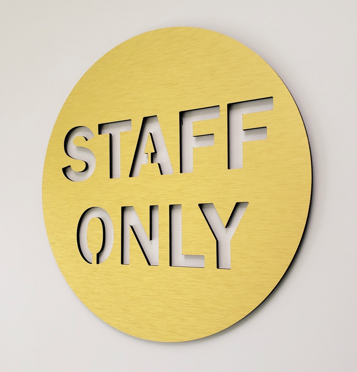 Aluminum Staff only sign for door. Employees only. Office door | Etsy
