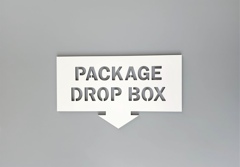 Package Drop Box Sign With Arrow. Please Leave Packages in the - Etsy