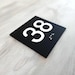 Square ADA Compliant Room Number Signs. Custom ADA Number Plaques ...