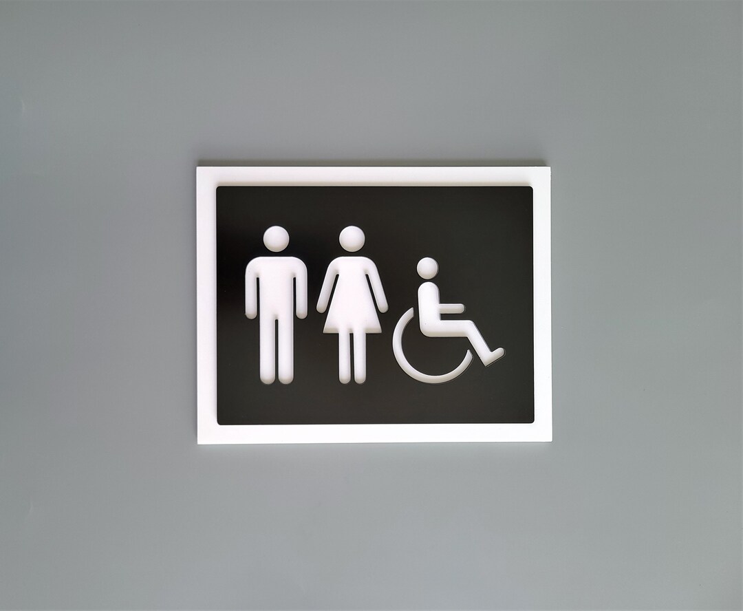 Accessible Restroom Signs. Handicap Accessible Bathroom Signage. All ...