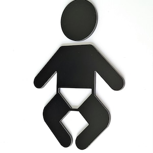 Baby Changing Bathroom Sign. Baby Changing Station Door Sign. Baby ...