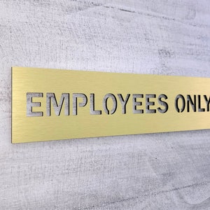 Employees Only Sign. Staff Only Door Sign. Modern Business Signage ...