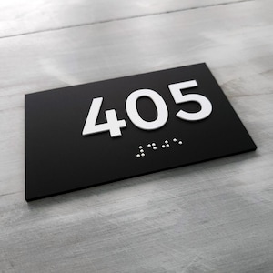 Custom ADA Compliant Number Signs. ADA Hotel Room Number Plaques ...
