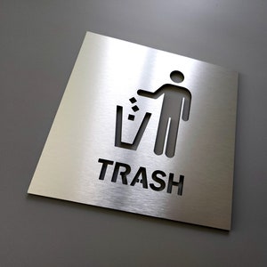 Trash Symbol Sign. Trash Bin Signs. Trash Can Label Signs. Garbage Sign ...