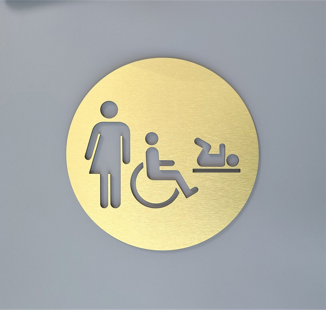Family Restroom Sign. Baby Changing Table Symbol. Handicap - Etsy