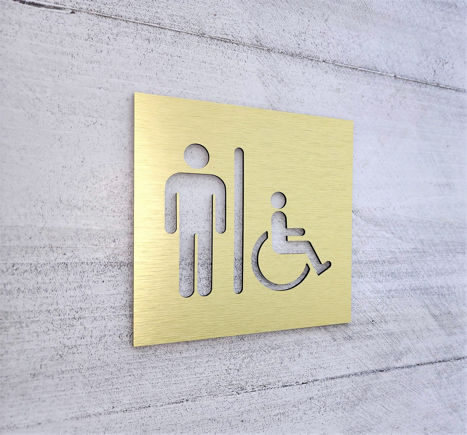 Men's Restroom Signs. Handicap Accessible Bathroom Door Signs. Male ...