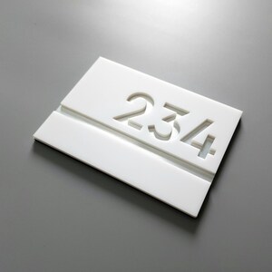White Apartment Number Signs. Hotel Room Numbers. Personalized Address ...