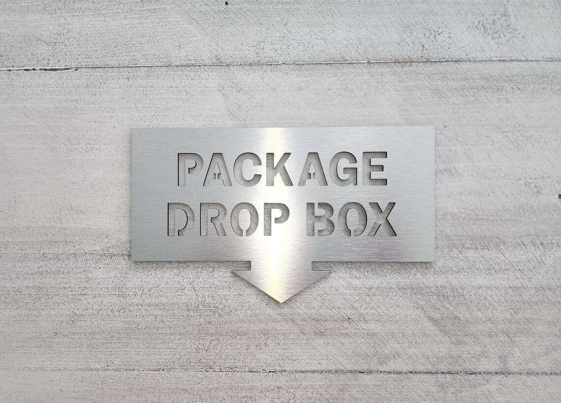 Package Drop Box Sign With Arrow. Please Leave Packages in the - Etsy