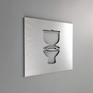 Toilet Symbol Sign. Square Bathroom Sign. Restroom Signs With Toilet ...