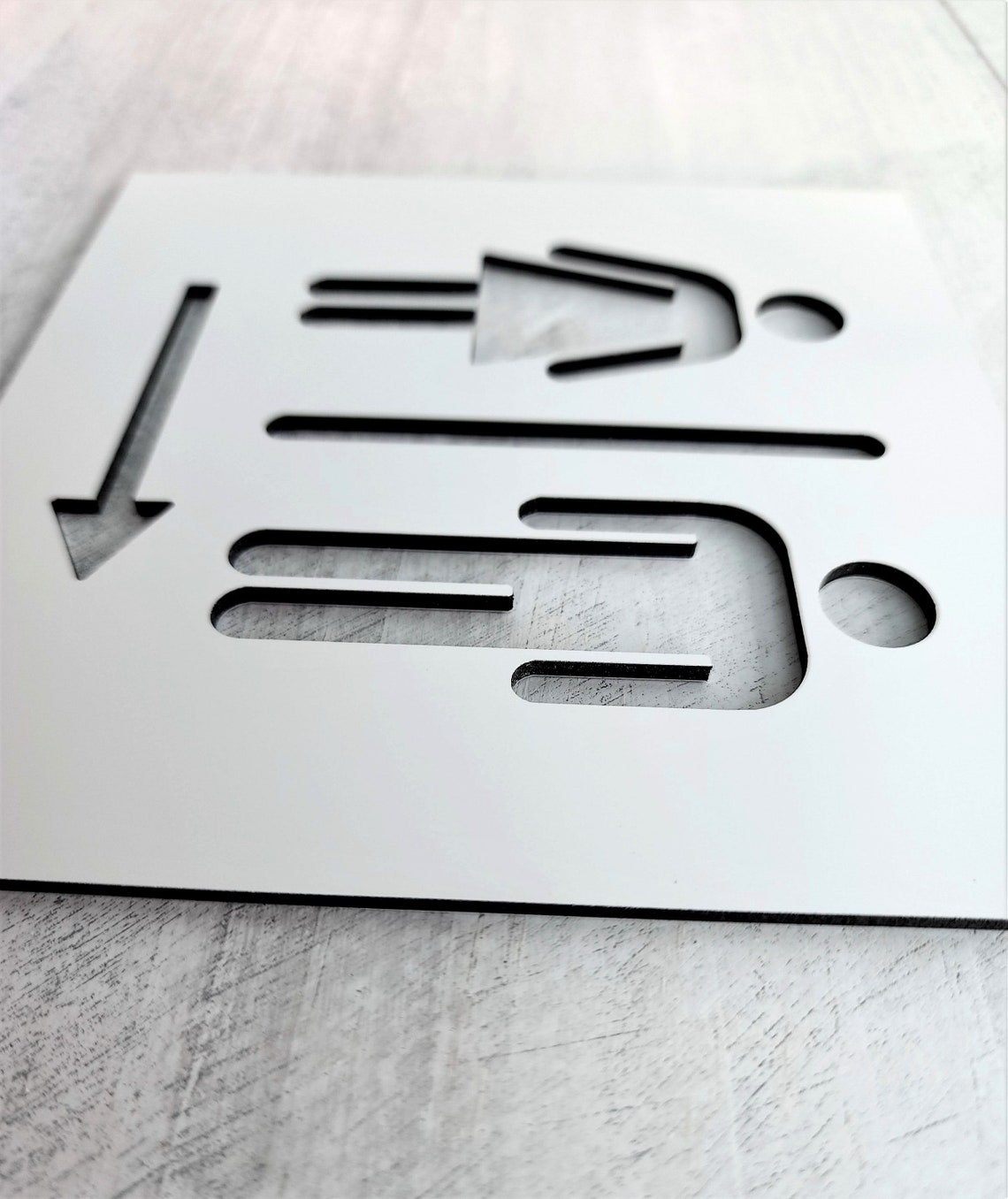 Restroom Arrow Sign. Bathroom Signs With Arrow. Directional - Etsy