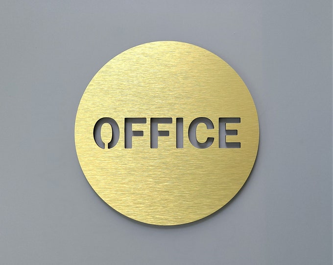 Aluminum Office Sign for Door. Office Door Sign. Modern - Etsy