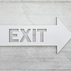 Directional Exit Sign. Exit Sign With Arrow. Arrow Signs. Business ...