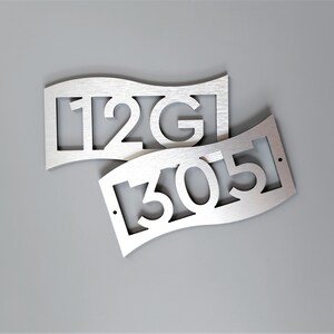 Modern Door Number Signs. Apartment Number Plaques. Custom Unit Numbers ...