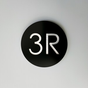 Black Round Door Numbers. Apartment Number Sign. Hotel Room Number ...