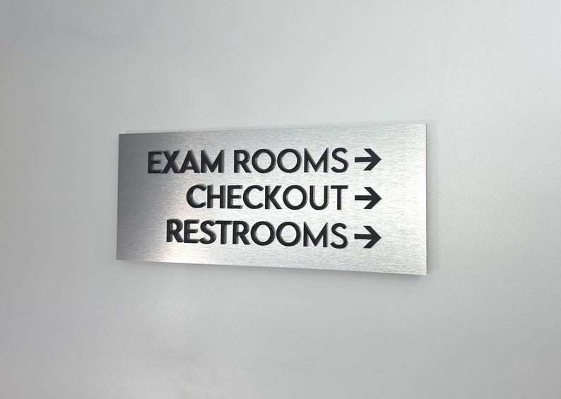 Custom Directional Sign | Personalized Arrow Wayfinding Sign for Office ...