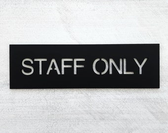 Custom Business Signs Employees Only Staff Only Sign - Etsy