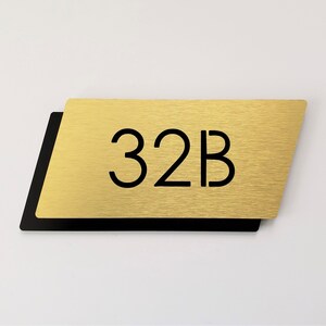 Gold Door Number Sign. Apartment Number Plaque. Hotel Room Numbers ...