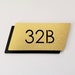 Gold Door Number Sign. Apartment Number Plaque. Hotel Room Numbers ...