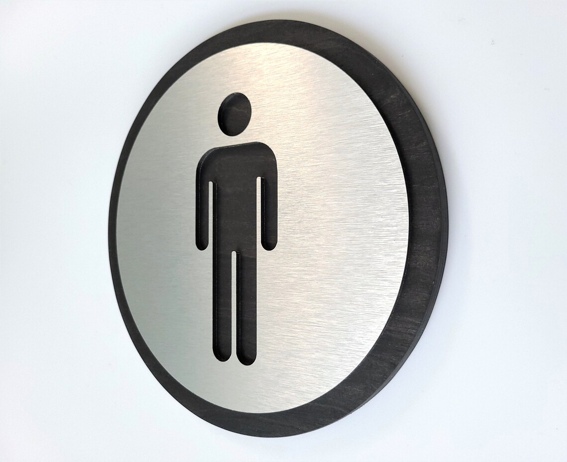 Male Bathroom Sign. Men's Restroom Sign. Men's Toilet. - Etsy