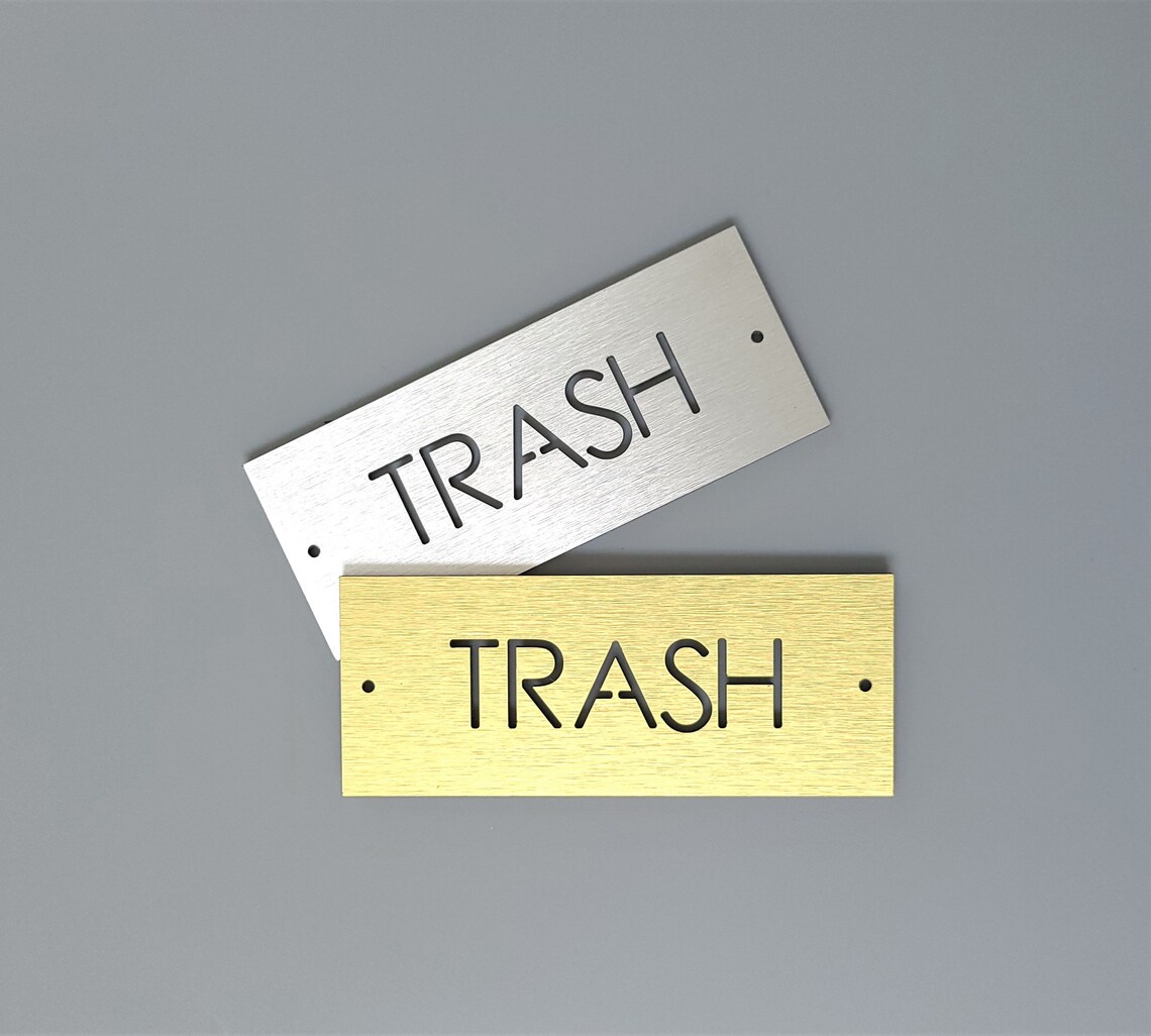 Trash and Recycle Garbage Signs. Trash Sign. Recycling Sign. - Etsy
