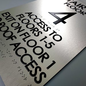 Stairwell Floor Number Signs. ADA and IFC Compliant Stairwell Signs ...