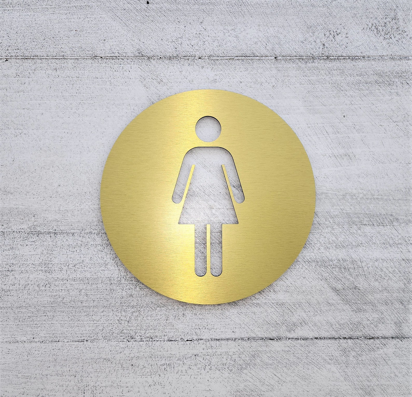 Female Restroom Door Sign. Metal Bathroom Sign. Women's Toilet. Modern ...