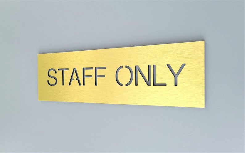 Staff Only Sign for Office Doors. Employees Only Sign. Private Entry ...