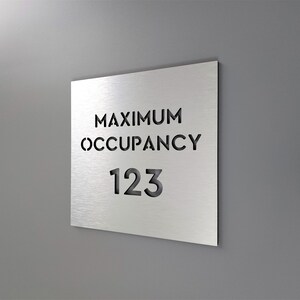 Maximum Occupancy Signs for Business. Maximum Capacity Sign. Room ...
