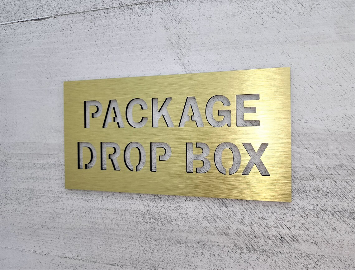Package Drop Box Sign. Please Leave Packages in the Box Sign. Sign for ...