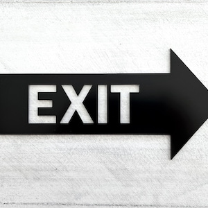 Directional Exit Sign. Exit Sign With Arrow. Arrow Signs. Business ...