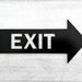 Modern and Sleek Exit Sign With Arrow for Wayfinding - Etsy