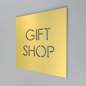 Custom Quote Business Sign. Modern Aluminum Office Signage. Custom Text ...