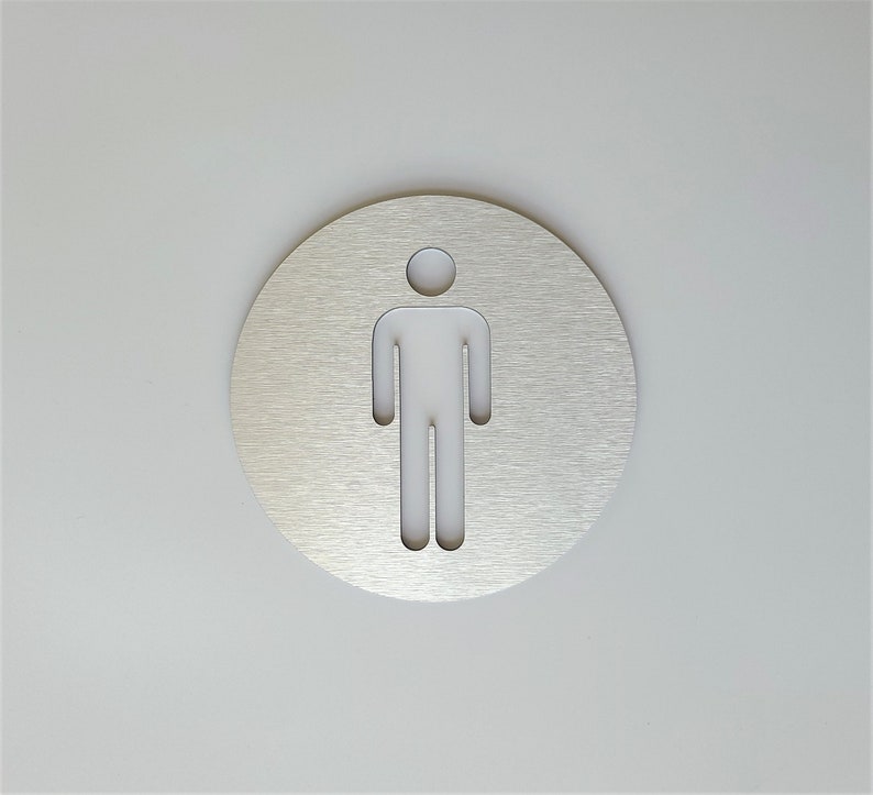 Male bathroom sign. Metal restroom door sign. Men's | Etsy