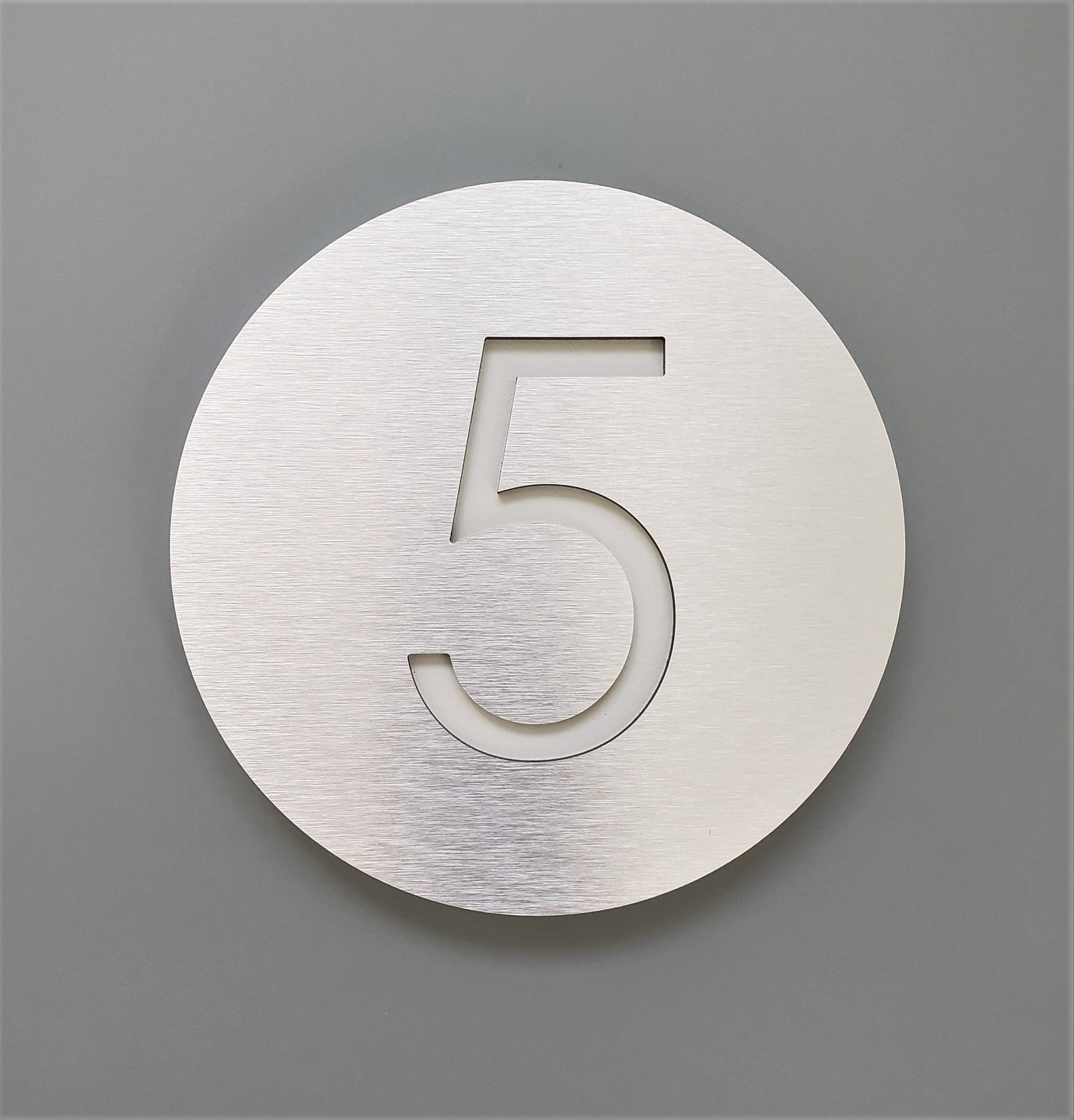 Door Number Sign. Exam Room Numbers. Silver Door Number Plaque ...