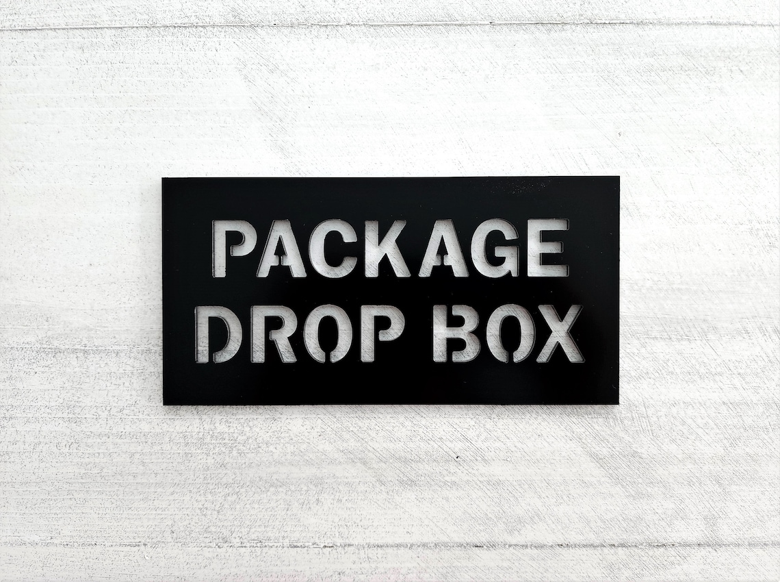 Package Drop Box Sign. Please Leave Packages in the Box Sign. Sign for ...