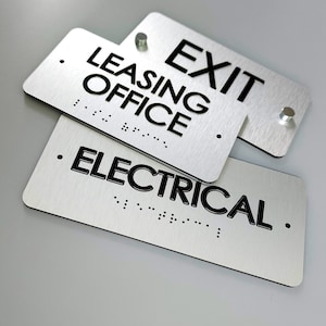 Custom Text ADA Door Sign. ADA Signs With Raised Text and Grade 2 ...