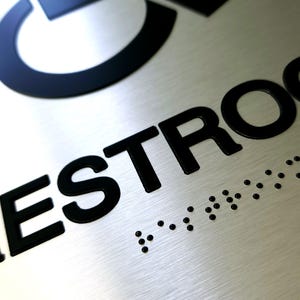 Accessible Unisex Bathroom Sign for Wheelchair Users - ADA Approved ...