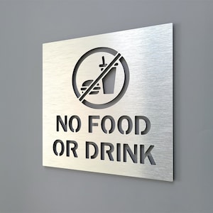 No Food or Drink Sign for Business. No Food or Drinks Allowed Sign ...