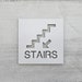 Stairs Signs With Arrows. Directional Stairs Sign. Stairway Signage ...