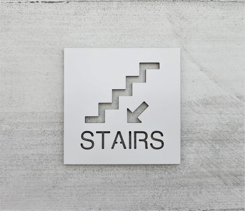 Stairs Signs With Arrows. Directional Stairs Sign. Stairway - Etsy