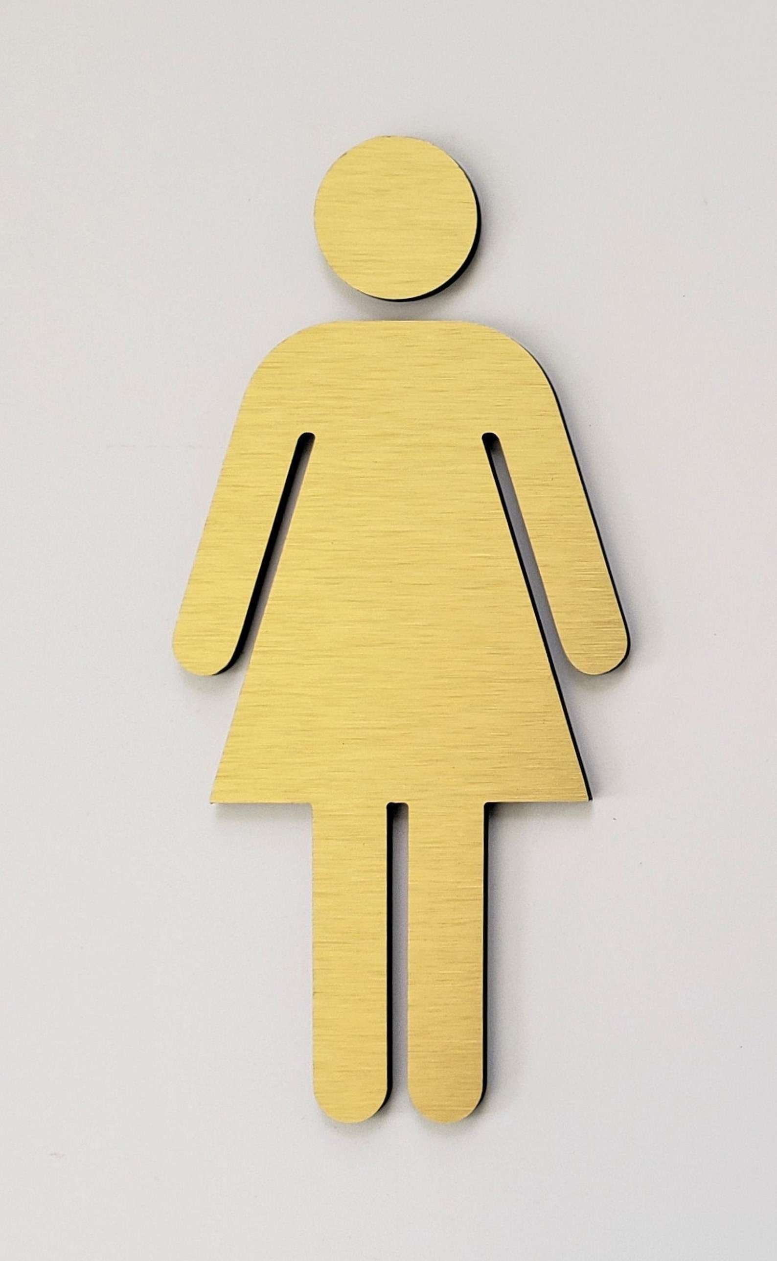 Female bathroom figures set of 2. Handicap accessible | Etsy