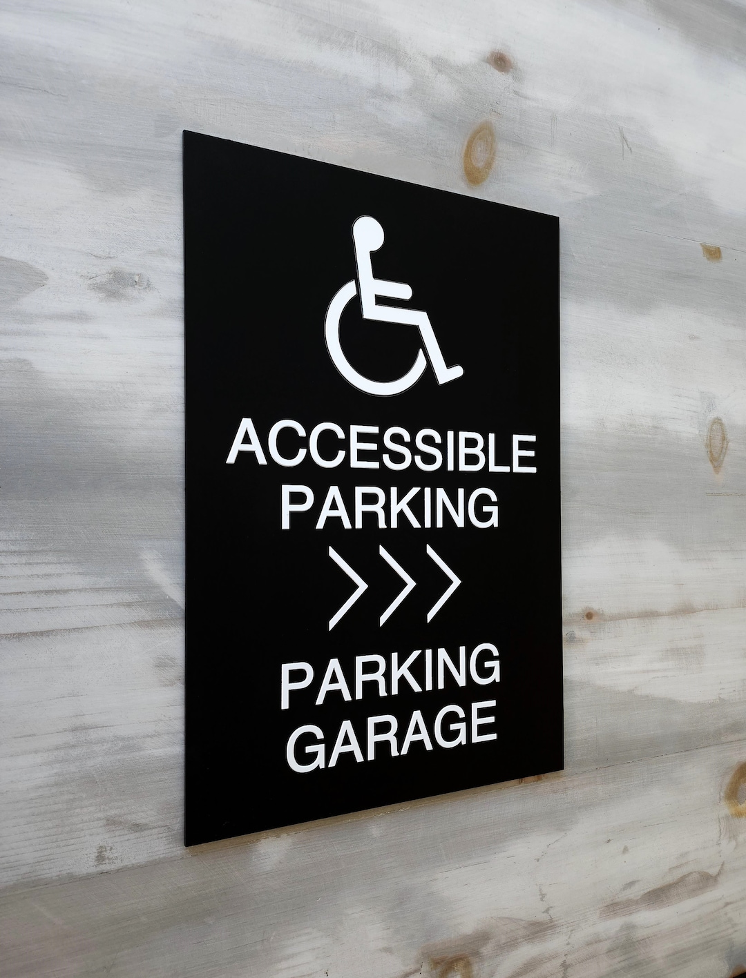 Accessible Parking Directional Sign. Handicapped Parking Garage Sign ...