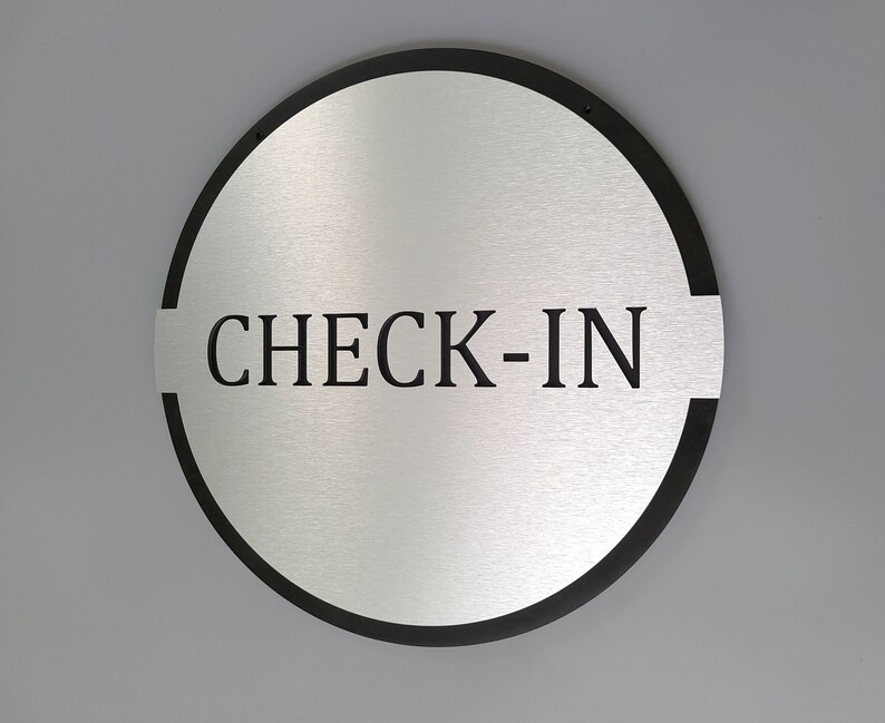 Check in Sign. Front Desk Sign. Hanging Lobby Signs. Reception - Etsy
