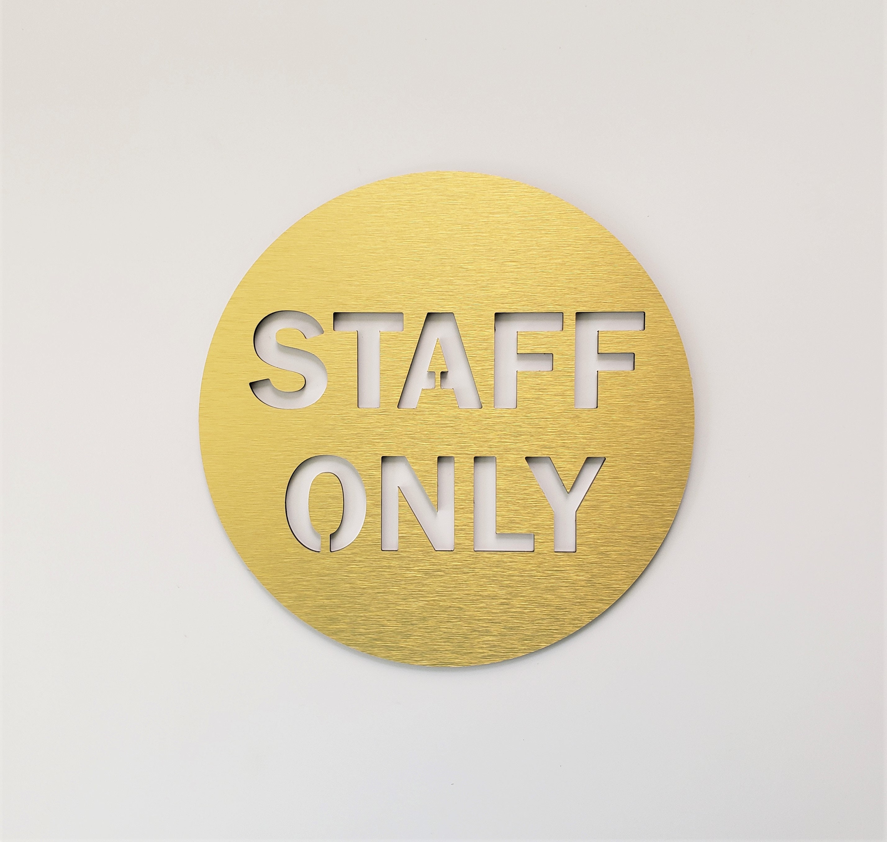Aluminum Staff only sign for door. Employees only. Office door sign ...