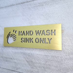 Hand Wash Sink Only Sign. Hand Washing Signs. Handwashing Only Sink ...