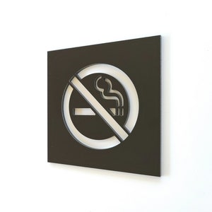 Panneau de symbole non fumeur pour les entreprises. Signalisation non ...